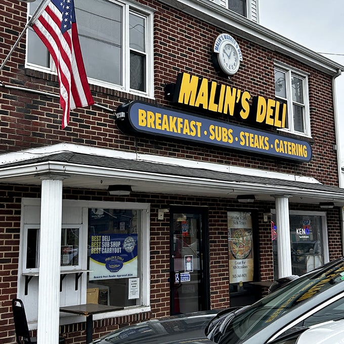 Classic brick and patriotic pride - Malin's represents old-school American deli values with awards to prove it.