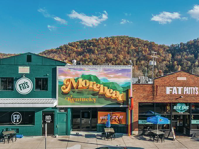 Morehead's colorful mural celebrates Kentucky mountain pride while welcoming visitors to explore this vibrant community.