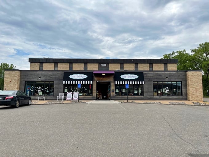 Odds & Ends Again &ndash; where furniture goes for its glamorous second act under thoughtfully arranged showroom lighting.