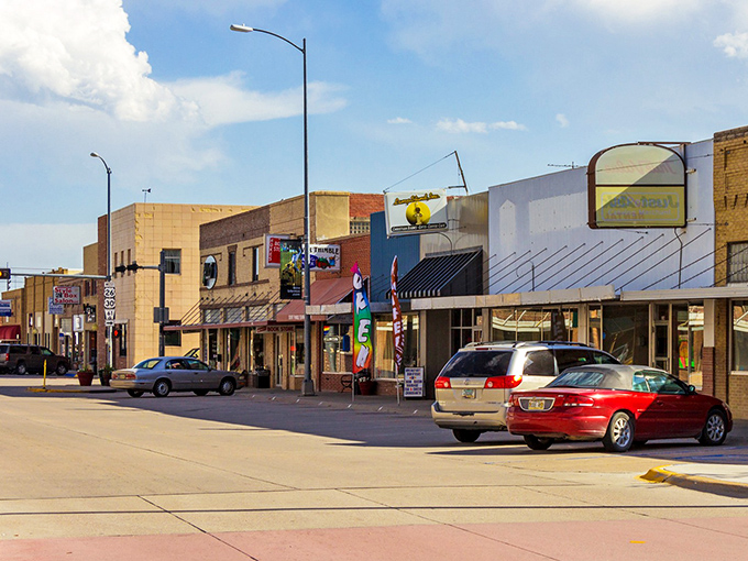 Ogallala's downtown district proves lakeside living doesn't require selling your soul to afford basic necessities.