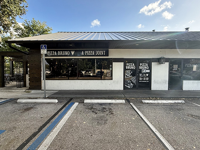 Minimalist on the outside, revolutionary on the inside. Pizza Bruno's understated facade is like a secret handshake &ndash; only those in-the-know recognize greatness awaits within.