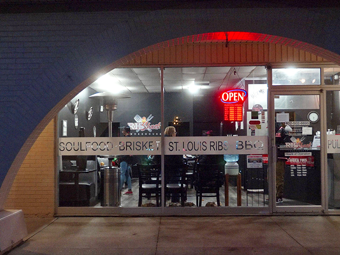 The curved architecture makes this barbecue joint as distinctive as the flavors waiting inside.