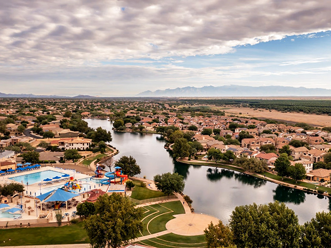 Planned perfection with water features that sparkle in the desert sun. Who says you can't have lakefront property in Arizona?