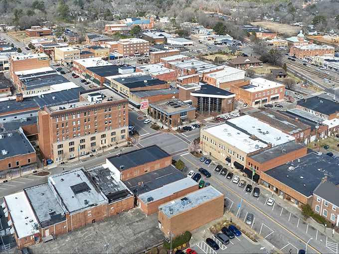 Sanford's aerial view reveals a town that's kept its small-town heart while embracing modern possibilities.