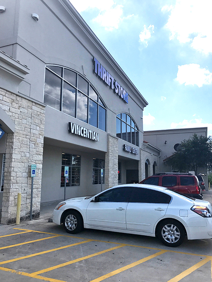 St. Vincent de Paul's impressive stone facade houses mountains of treasures. Even the architecture says "We take secondhand seriously!"