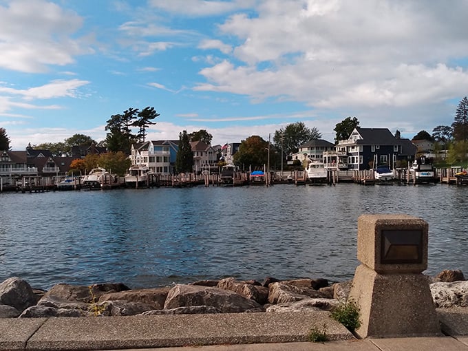 South Haven's waterfront park features cascading waterfalls and landscaped gardens that invite you to linger awhile.