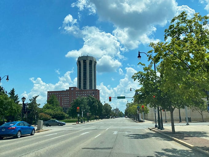 Springfield's modern skyline rises above tree-lined streets, blending capital city functionality with midwestern hospitality and charm.