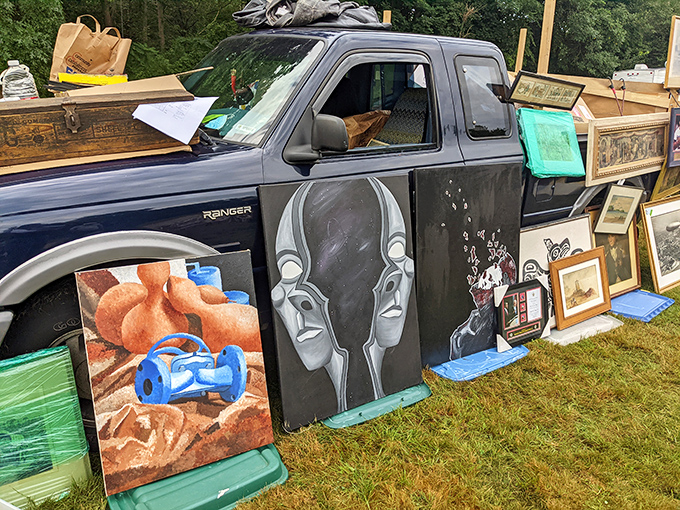 Weekend warriors transform ordinary parking lots into extraordinary treasure hunts where art meets adventure under open skies.