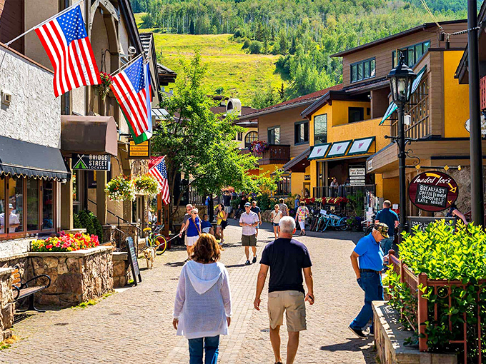Vail's pedestrian village creates European alpine charm right here in Colorado's high country paradise.