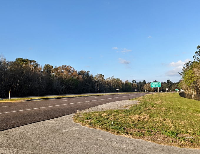 Rural highways stretch toward small-town destinations where the journey becomes as peaceful as the final destination itself.