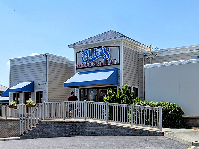 The classic coastal architecture of Bubba's promises seafood traditions that have stood the test of time and taste.