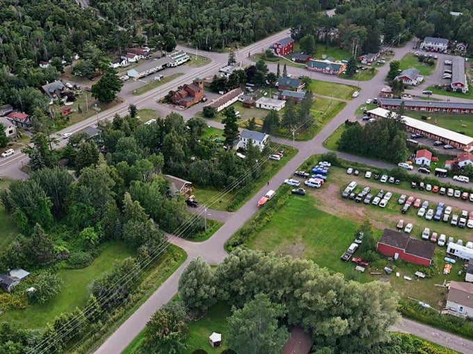 Modest buildings surrounded by priceless wilderness in Copper Harbor. When your backyard looks like this, who needs a mansion?