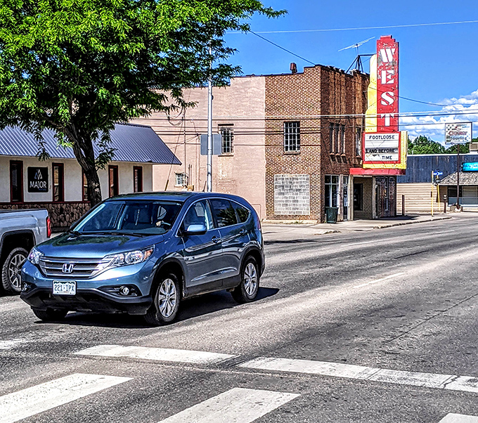 Downtown Craig keeps its frontier charm alive, where a vintage marquee and steady traffic hint at a town that’s aged with quiet confidence.