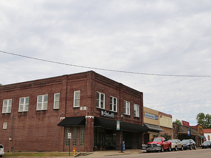These solid brick buildings stand like dependable neighbors, weathering every storm with quiet dignity. 