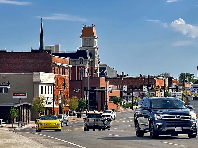 These well-maintained buildings house the kind of local businesses that make small-town living so appealing.