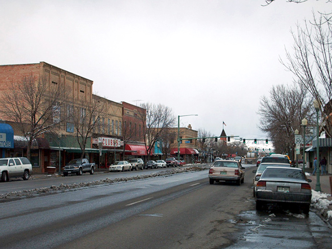 Beautiful street frames this revitalized downtown where scenic beauty comes standard with living in an amazing town.