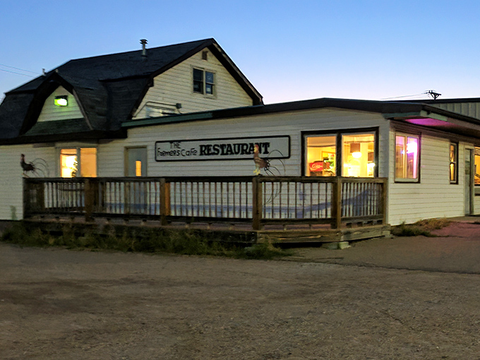 Evening glow illuminates this humble cafe where farm-fresh ingredients become unforgettable comfort food memories.