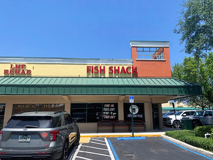 Nestled between "LHP REHAB" and everyday strip mall life, Fish Shack proves that extraordinary seafood can thrive anywhere&mdash;even next to physical therapy!