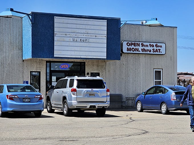 The modest exterior promises comfort inside - year-round treasure hunting without weather worries or concerns.