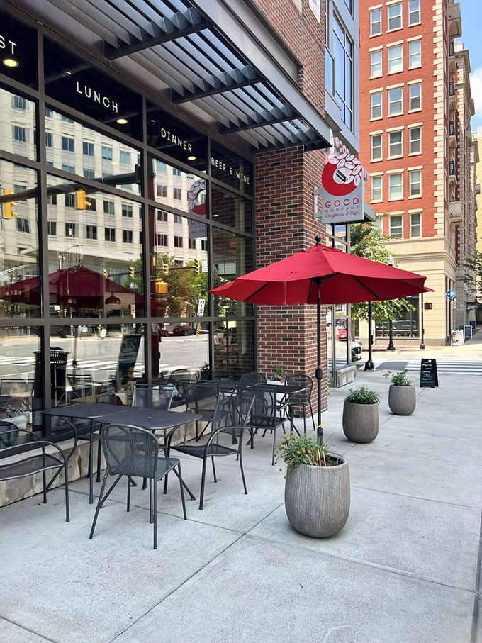 The perfect corner spot for people-watching with a donut in hand. Good Company lives up to its name!