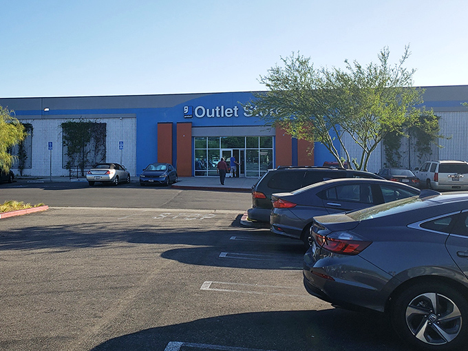 The entrance to Goodwill's flagship outlet&mdash;where patience and persistence lead to pennies-on-the-dollar discoveries.