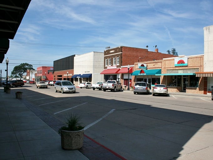 Wide streets and mature trees frame this classic downtown district that epitomizes Nebraska's timeless appeal.