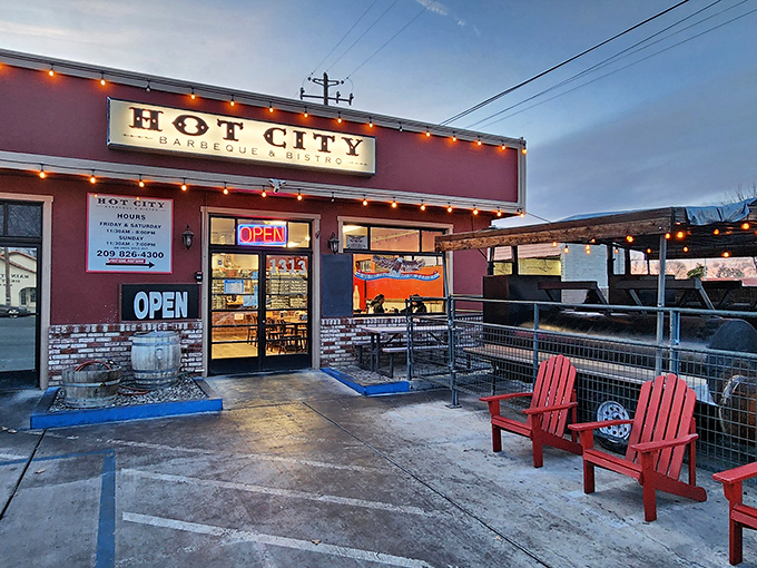 As the sun sets, Hot City Barbecue glows with promise &ndash; the perfect Central Valley oasis for BBQ lovers.