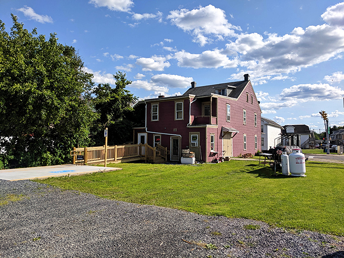 This residential street embodies the peace that comes from living where your biggest worry is remembering to wave.