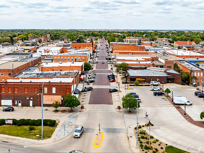 From this bird's eye view, small-town America looks exactly like it should.