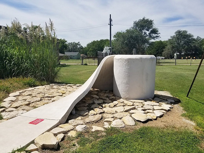 Lucas's Garden of Eden features whimsical concrete sculptures that would make Salvador Dalí do a double-take!