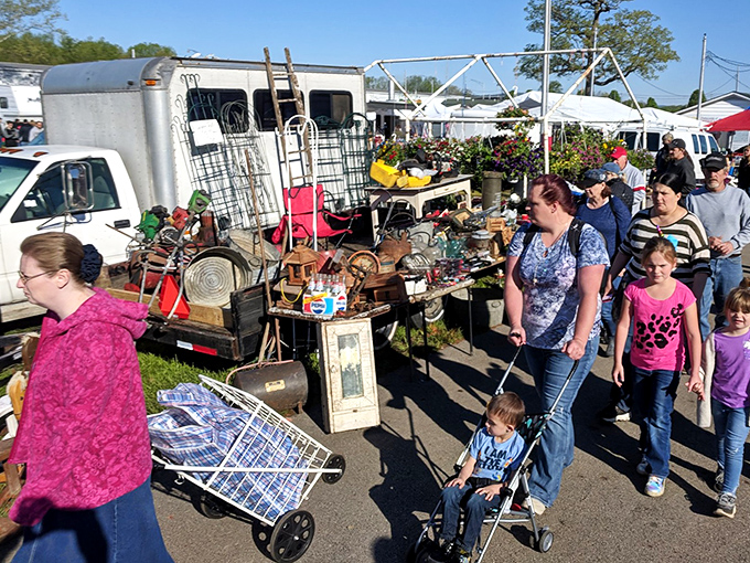 The festival atmosphere proves that flea markets are about community connections as much as great finds.