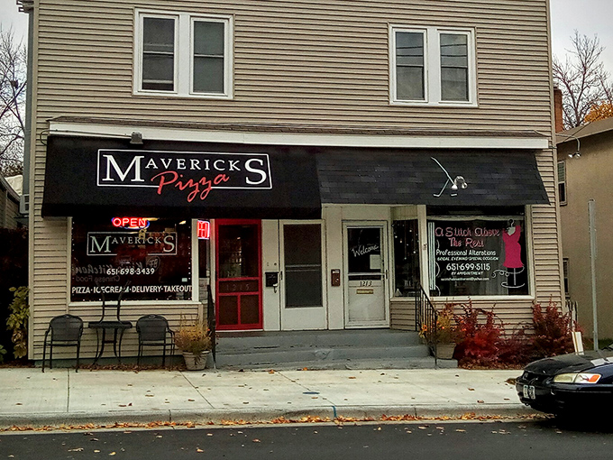 That simple black awning and red door hide one of St. Paul's best-kept pizza secrets &ndash; until now, that is.