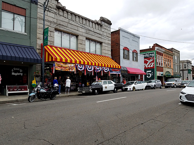 That vintage police car isn't just for show&mdash;it's Mount Airy's way of saying "Mayberry is more than a state of mind."