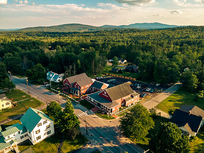 The view across New London captures that perfect blend of academic energy and New Hampshire's timeless rural beauty.