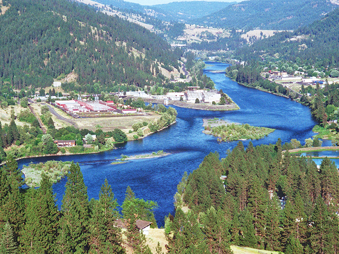 The Clearwater River winds through Orofino's landscape, offering views that cost nothing but mean everything.