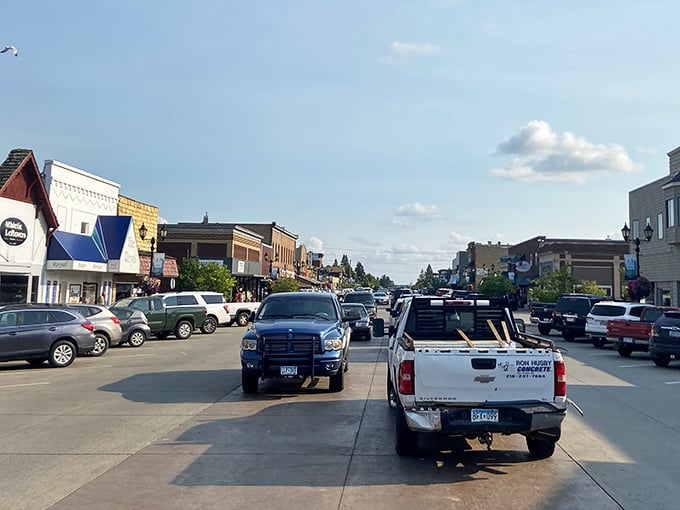 The wide streets of Park Rapids offer room to breathe&mdash;financially and literally. No claustrophobic prices in this picture!