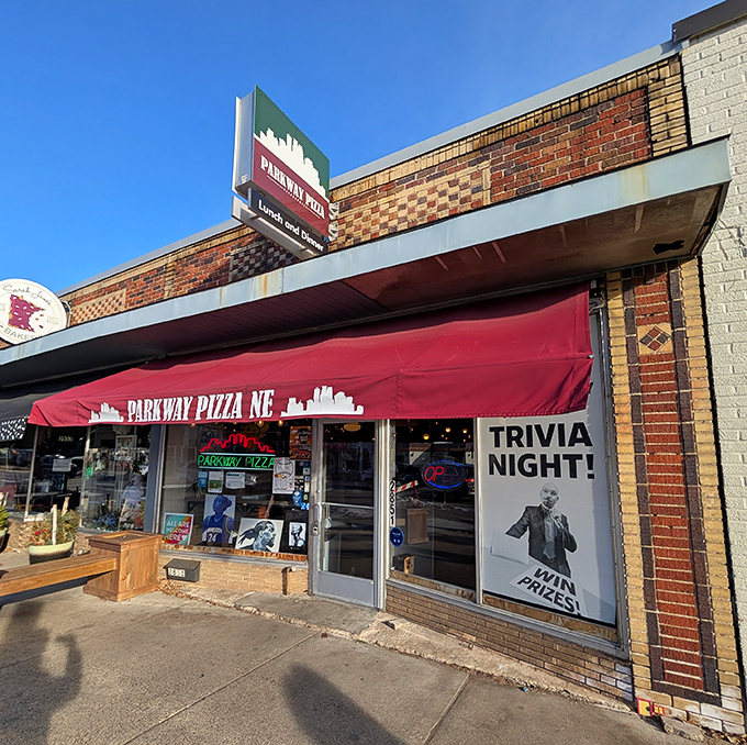 That "Trivia Night" sign promises the perfect combination &ndash; food for your stomach and food for your brain in one delightful package.