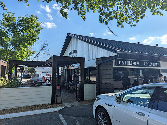 That sleek patio setup is where Orlando's pizza connoisseurs gather to debate the finer points of crust theory. Pizza Bruno proves that serious pizza doesn't need flashy signage.