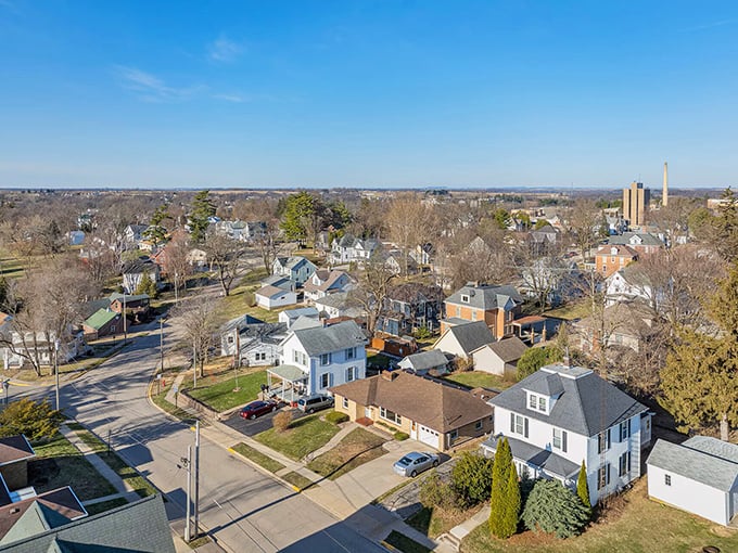 Residential streets spread like spokes from downtown, creating neighborhoods where Social Security stretches comfortably.