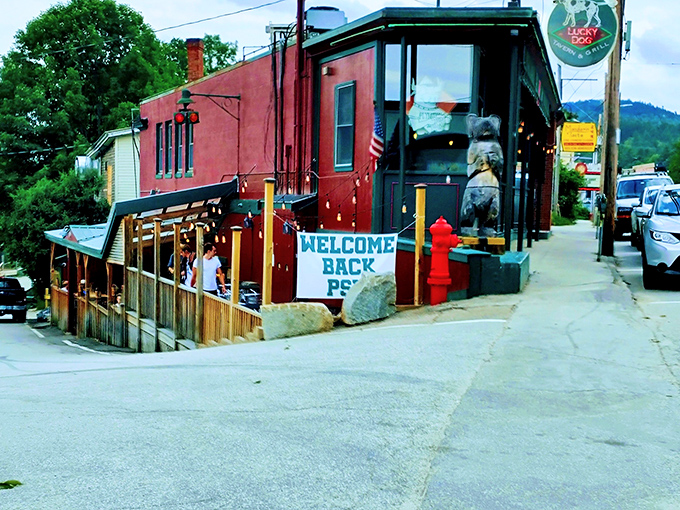 Plymouth's distinctive architecture houses shops and restaurants where college students and locals alike find prices that don't require student loans.