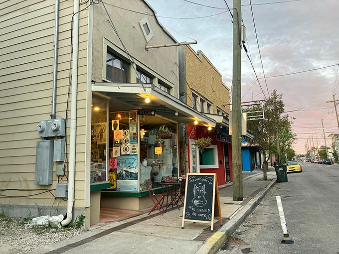 Eclectic exterior personality hints at the creative energy and artistic soul waiting inside this spot.