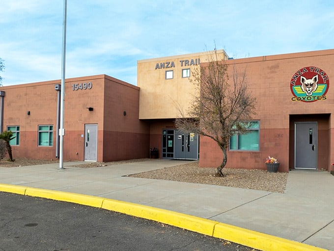 The Anza Trail school in Sahuarita connects young minds to the region's rich history, with architecture that honors the desert landscape.