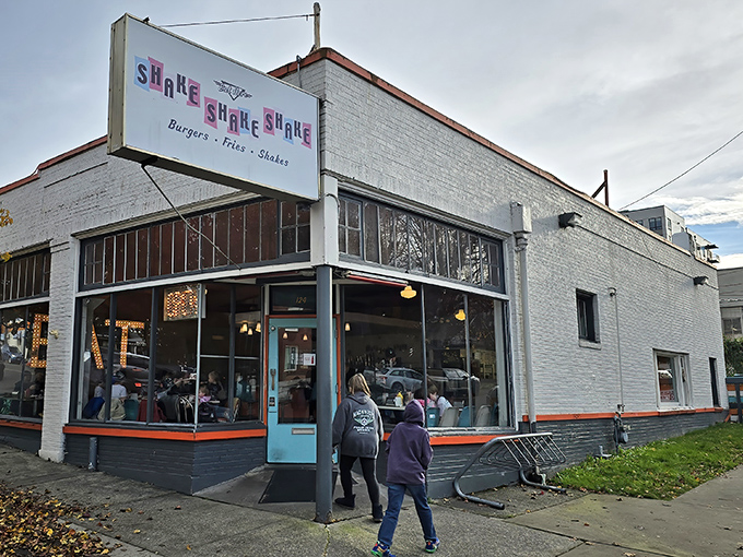 Classic diner aesthetics meet modern comfort in this timeless space that celebrates American dining traditions.