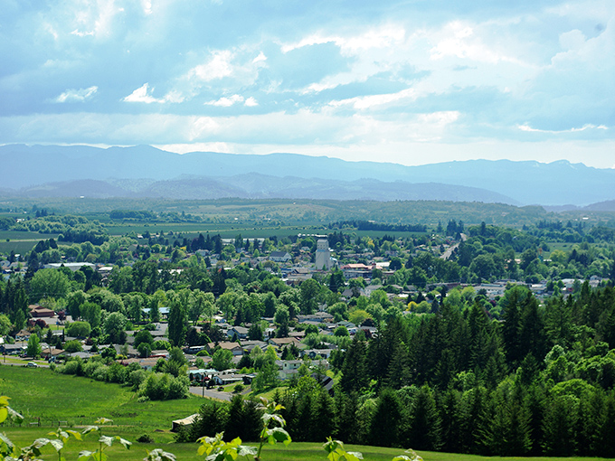 Rolling hills and farmland surround Sheridan, creating a patchwork of greens that change with the seasons.