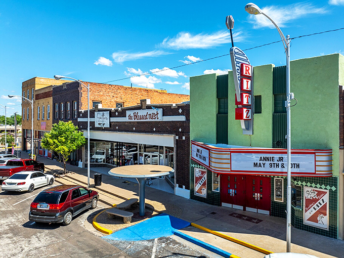The brick streets of Snyder have weathered decades of Texas heat and still look better than most modern roads. They built things to last.