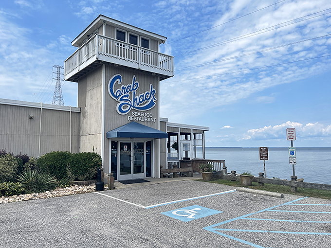 Waterfront dining with a view! The Crab Shack's deck offers front-row seats to nature's show while you crack into dinner.