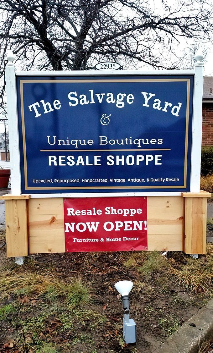 That simple sign promises honest deals and quality finds - sometimes the best treasures come without fancy packaging.