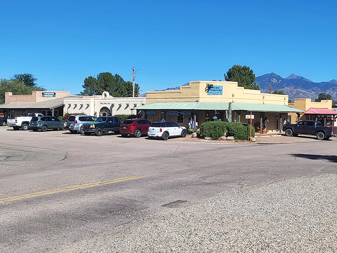 The artistic heart of Tubac beats strongest along these gallery-lined streets where creativity flows like desert rain.