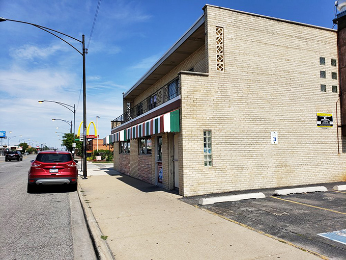 Vito & Nick's classic storefront looks exactly like what you'd hope a legendary neighborhood pizza joint would be.