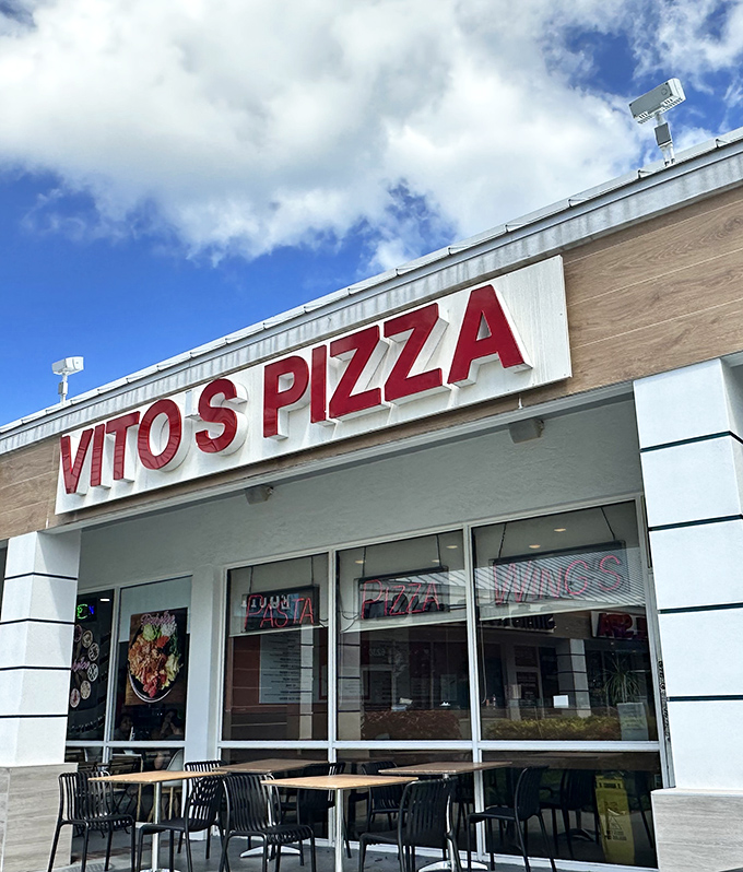Clean lines and modern styling at Vito's second location prove great pizza evolves while staying true to tradition.